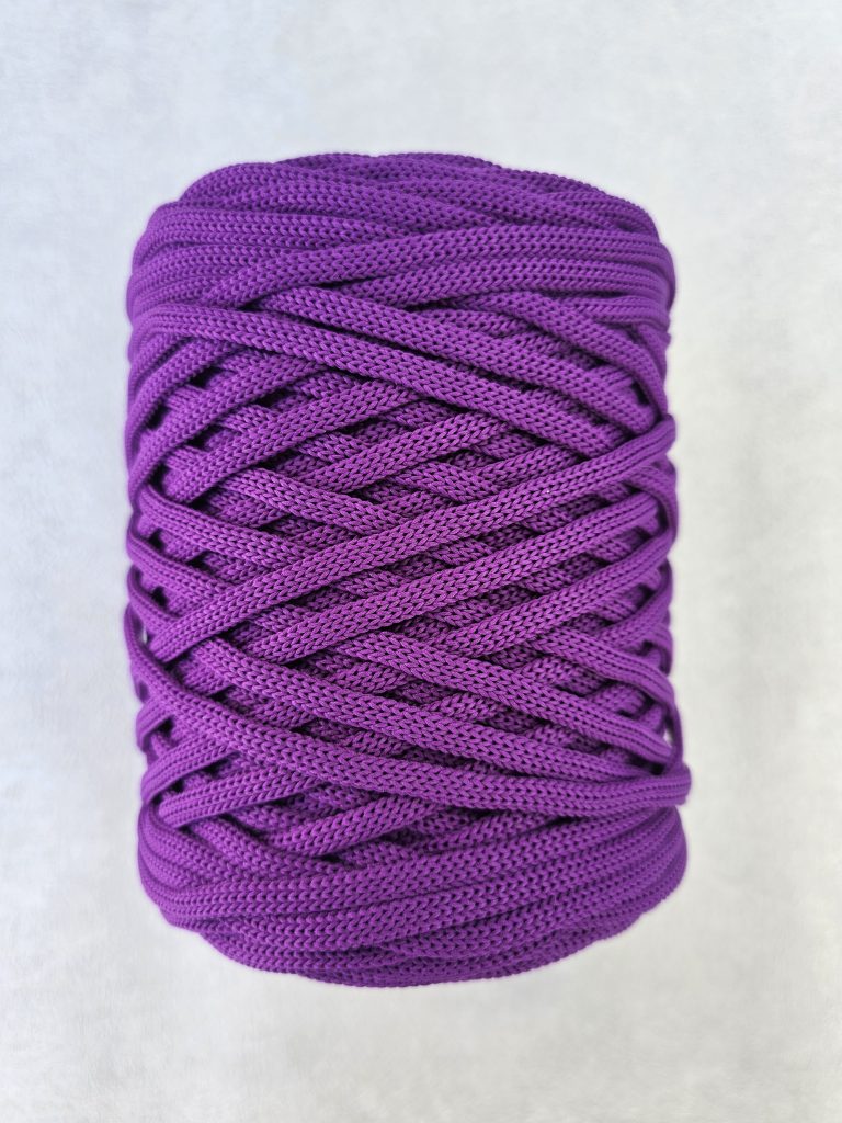 Flat hekletråd 5mm ultrafiolet - DiRo Design